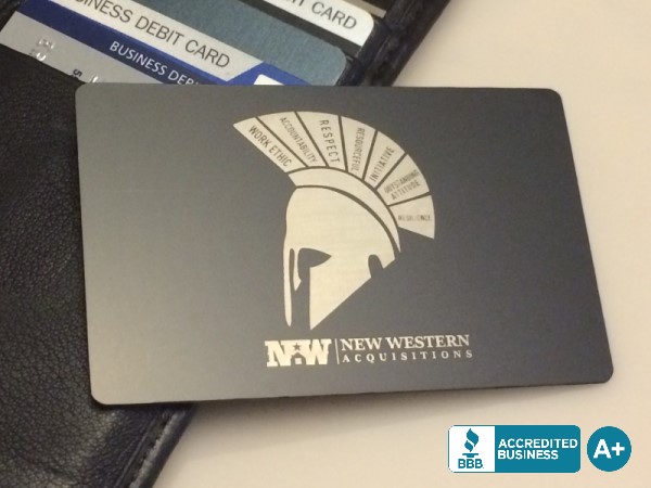 New Western Black Card - Custom Metal Credit Cards